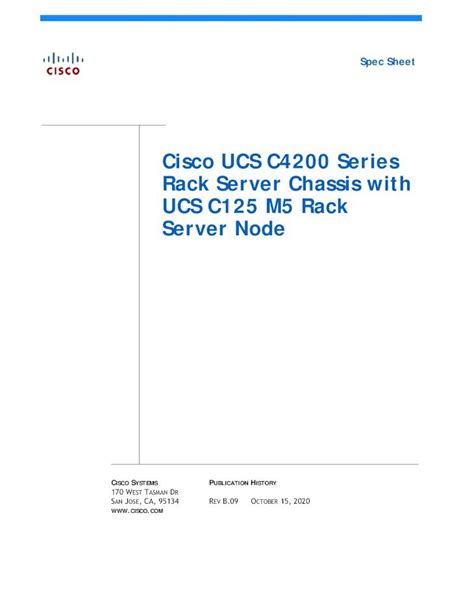 PDF Cisco UCS C4200 Series Rack Server Chassis With UCS C125 The Cisco UCS C4200 Series