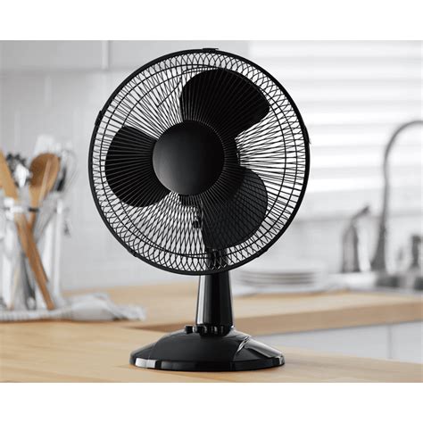 Mainstays 12 Inch 3 Speed Oscillating Table Fan Black 52 Off