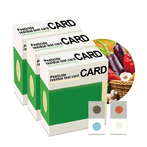 Pesticide Residues Rapid Test Card For Vegetables Fruits Home Food Testing Kit