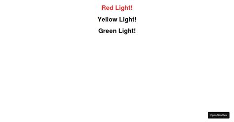 Traffic Light Redux Exercise Codesandbox
