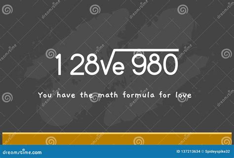 Math Formula For Love Stock Vector Illustration Of Greeting 137213634