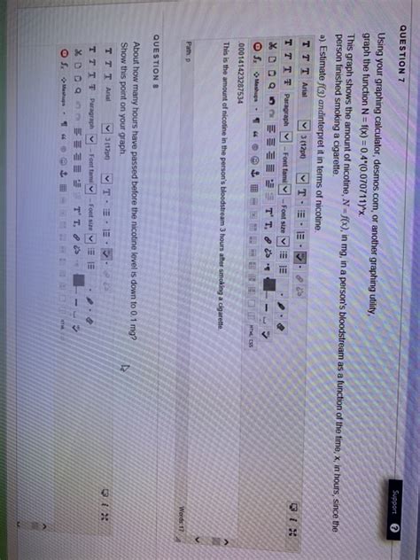 Solved QUESTION Support Using Your Graphing Calculator Chegg