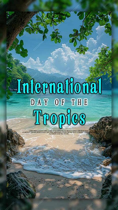 Premium Psd International Day Of The Tropics Summer Frame With