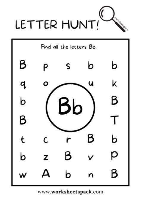 Alphabet Letter B Trace Write Find Color Free Printable Pdf