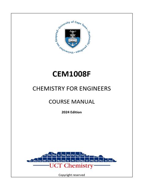 cem1008f course manual 2024 pdf chemical equilibrium chemical