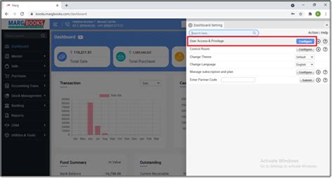 Process To Enable Or Disable Back Date Billing For User In Marg Books
