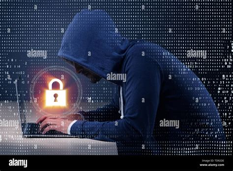 Hacker In Digital Security Concept Stock Photo Alamy