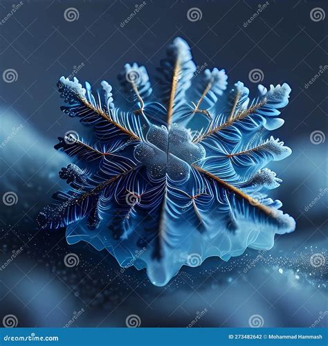 Snowflake Macro Made With Generative Ai Stock Illustration