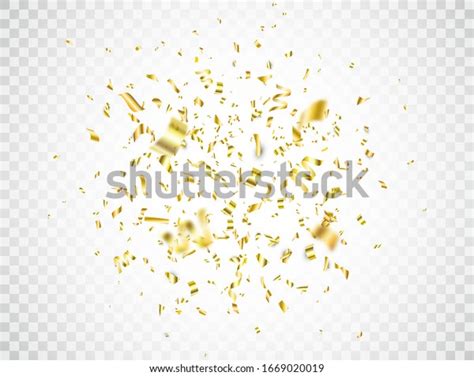 Confetti Explosion On Transparent Background Falling Stock Vector Royalty Free 1669020019