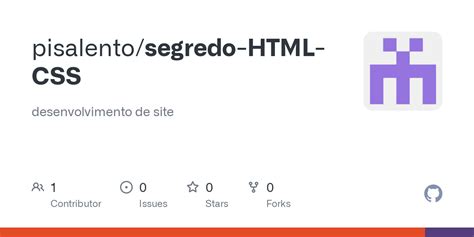 GitHub Pisalento Segredo HTML CSS Desenvolvimento De Site