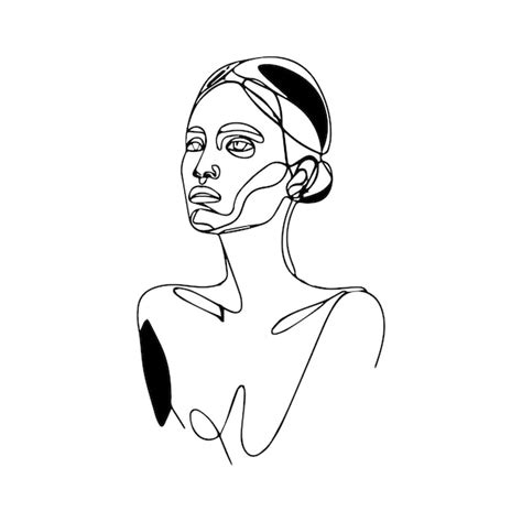 Abstract Line Art Of A Woman Premium Ai Generated Vector