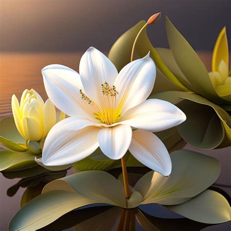 Premium AI Image White Lily