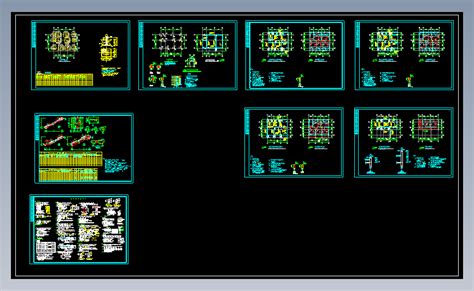 私人别墅建筑结构带效果图 Autocad 2000 模型图纸下载 懒石网