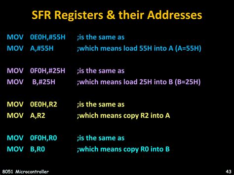 Introduction To Microcontrollers8051 Architectureinstruction Set Addressing Modes Ppt