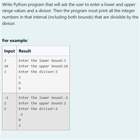 Solved Write Python Program That Will Ask The User To Enter