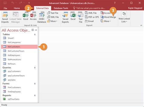 Mail Merge Records To Word Customguide