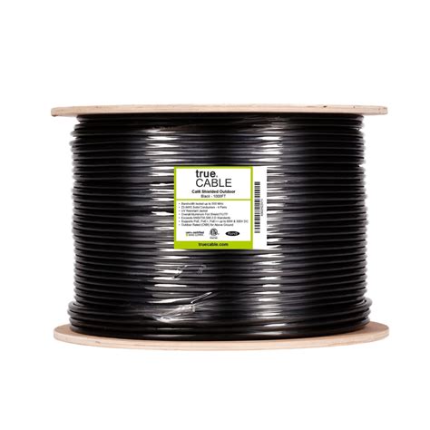 Outdoor Cat6 Shielded Ethernet Cable Truecable Free Shipping