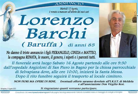 Funer24 Lorenzo Barchi Bagno Di Romagna Fc