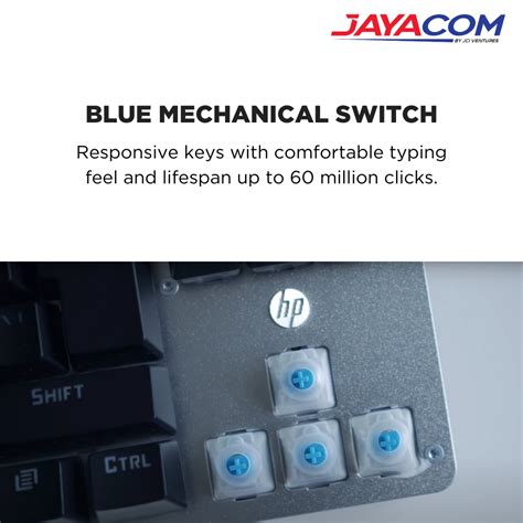 HP GK S MECHANICAL WIRED GAMING KEYBOARD BLUE SWITCH RGB BACKLIGHT ANTI GHOSTING METAL