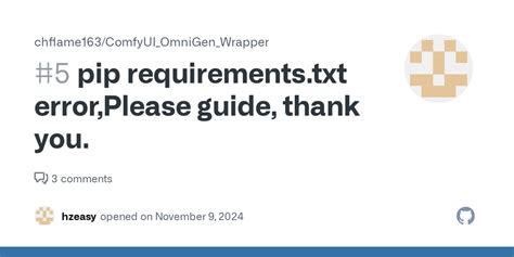 Pip Requirementstxt Errorplease Guide Thank You · Issue 5