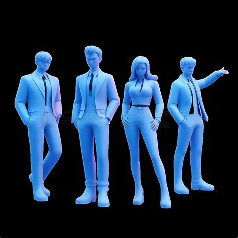 商务人士ai数字艺术 3d商务人士剪影矢量元素3d渲染简约现代商务白领团队会议讨论场景插画 Ai立体元素免费下载 Png格式 4096像素 编号71515322 千图网