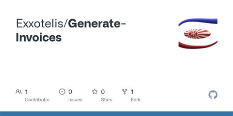 Github Exxotelisgenerate Invoices