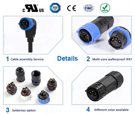 Circular 5 Pin Waterproof Connector 30a Ip67 Circular Connectors