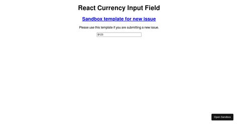 React Currency Input Field Examples Codesandbox React Currency Input Field Examples Codesandbox