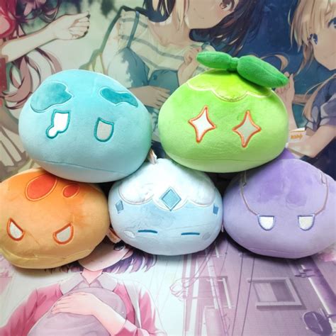 Genshin Impact Slime Plush Toy Element Anemo Electro Pyro Cryo Hydro