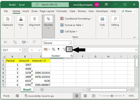 Excel 如何计算移动 滚动平均线 极客教程