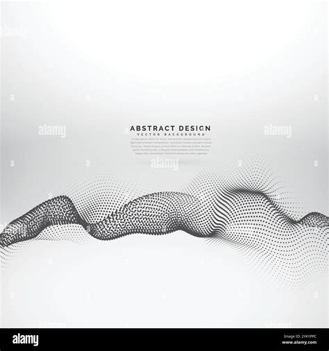 3d Digital Particles Array Vector Background Design Stock Vector Image