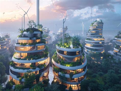 Future Cityscape Innovative Wind Turbines And Kinetic Energy Infrastructure Transforming Urban