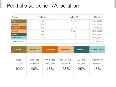 Portfolio Selection Allocation Template 2 Ppt Powerpoint Presentation Example File
