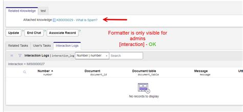 Attached Knowledge Formatter Not Visible On Interaction Form For Non