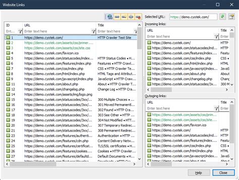 Using The Website Links Dialogue Box Cyotek Webcopy Help