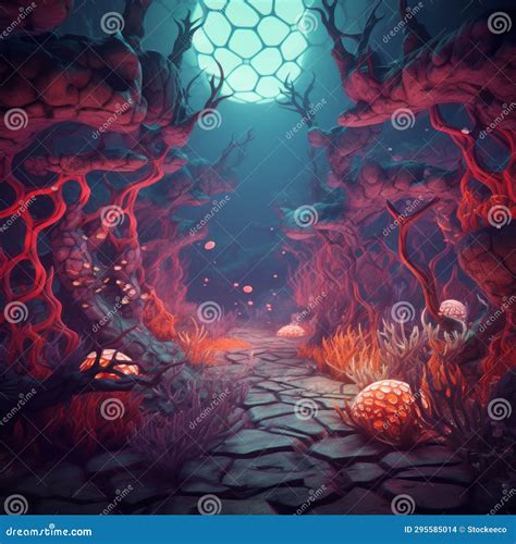 Biomimicry Inspired Ocean Landscape 2d Game Art With Eroded Interiors