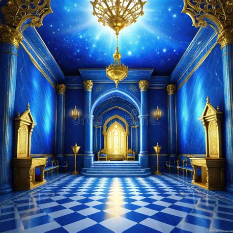 A Realistic Fantasy Interior Of The Royal Golden Castle Fiction Concept