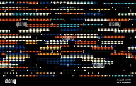 Black Background Motion Small Multicolored Circles In Animation Moving In Different Directions