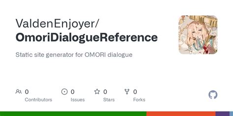 GitHub ValdenEnjoyer OmoriDialogueReference Static Site Generator