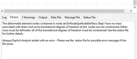 How To Solve The Error As Attached In ABAQUS ResearchGate