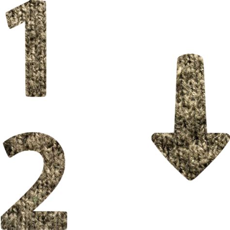Grey Wool Numerical Sorting Icon Free Grey Wool Sort Icons Grey