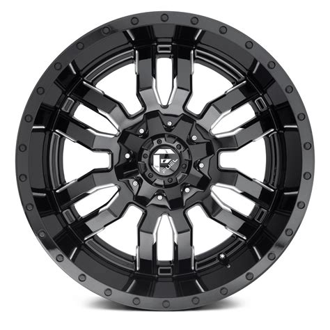 Fuel® D595 Sledge Wheels Gloss Black With Milled Accents Rims