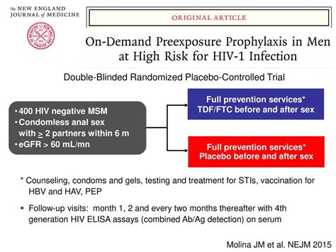 Efficacy Of On Demand PrEP The ANRS IPERGAY Trial Ppt Download