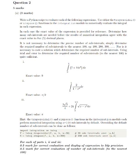 Solved Question 2 5 Marks A 3 Marks Write A Python Chegg Com