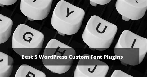 Best 5 Wordpress Custom Font Plugins Geeks Framework