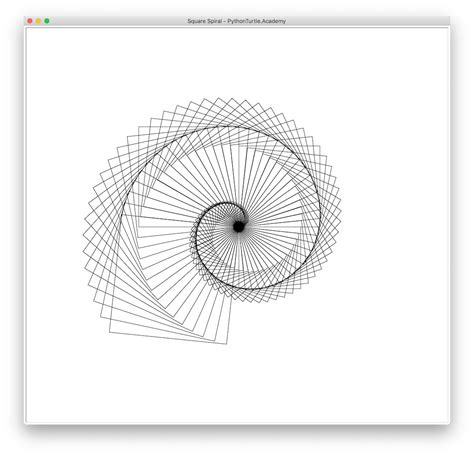 Square Spiral Python And Turtle