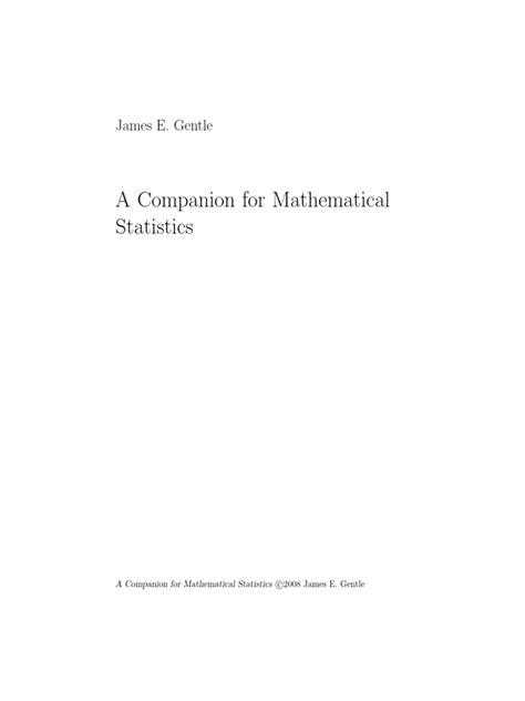 gentle math stat pdf