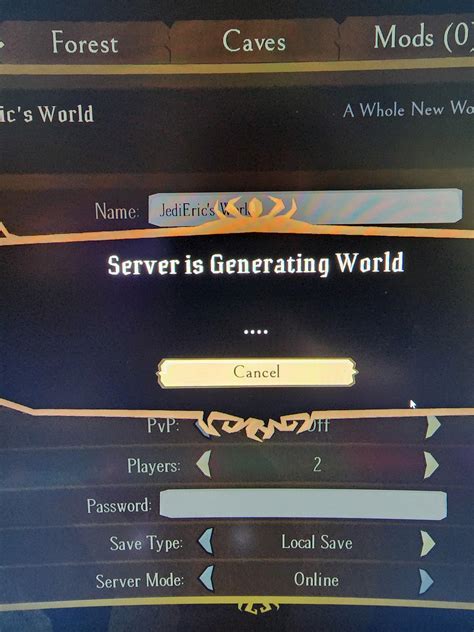 Started This Vanilla New World And Cant Get Past Here Or Load Any