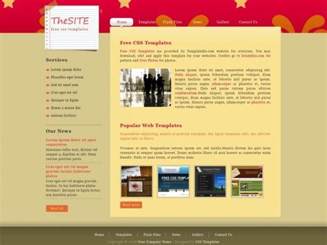Download Free Html Css Template Thesite Free Html Templates Free