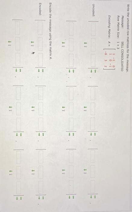 Solved Write The Uncoded Row Matrices For The Message